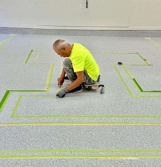 Epoxy Basketball Court Striping for Private Homeowner in San Antonio ...